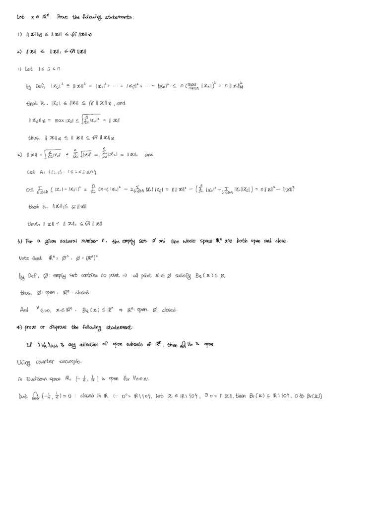 HW02 해석학2 | PDF