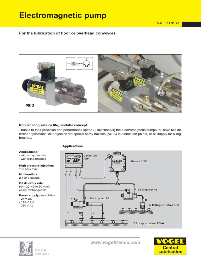 PE Electromagnetic Pump Unit PE GB T1101 01-02-182 | Download Free PDF | Pump | Alternating Current