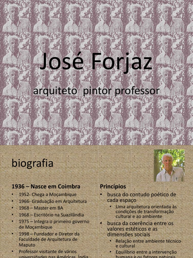 Obra de Jose Forjaz Arquiteto Mocambican | PDF