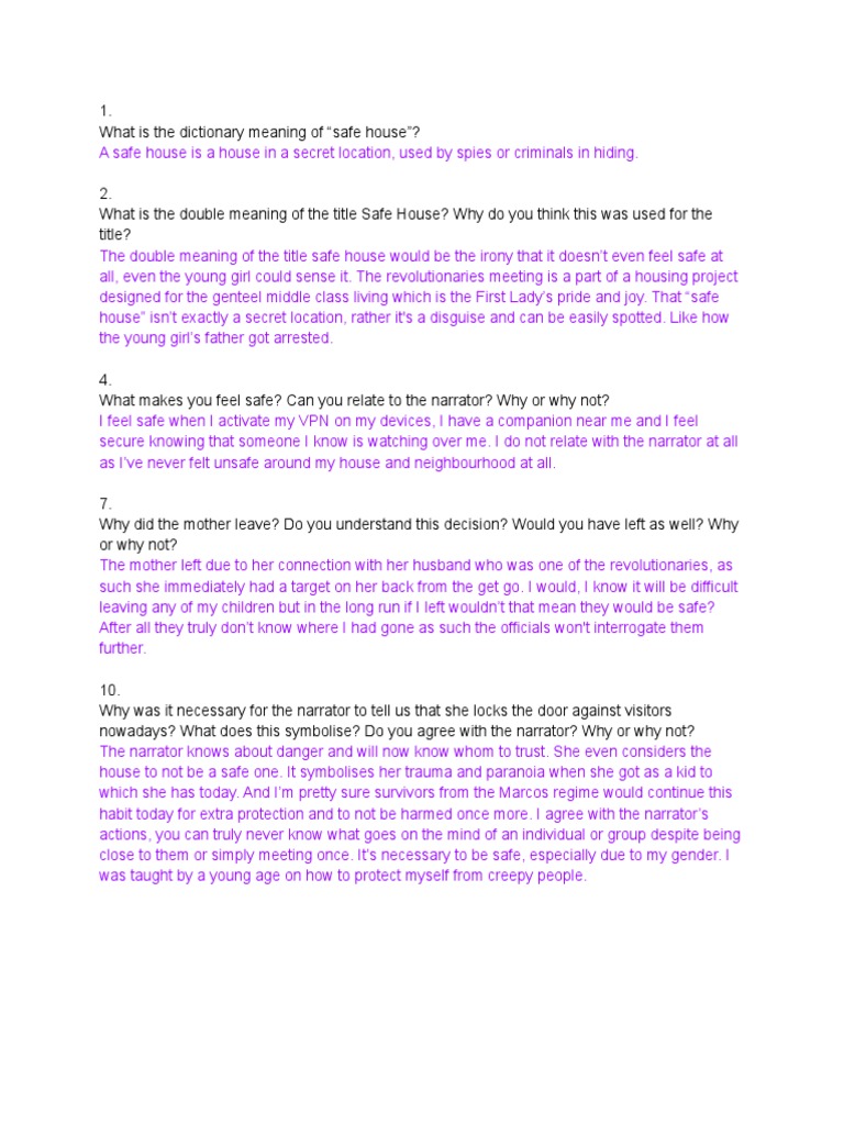 The Safe House | PDF