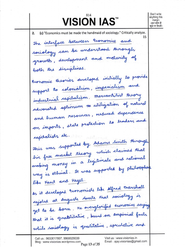 B. Scope of The Subject and Comparison With Other Social Sciences | PDF ...