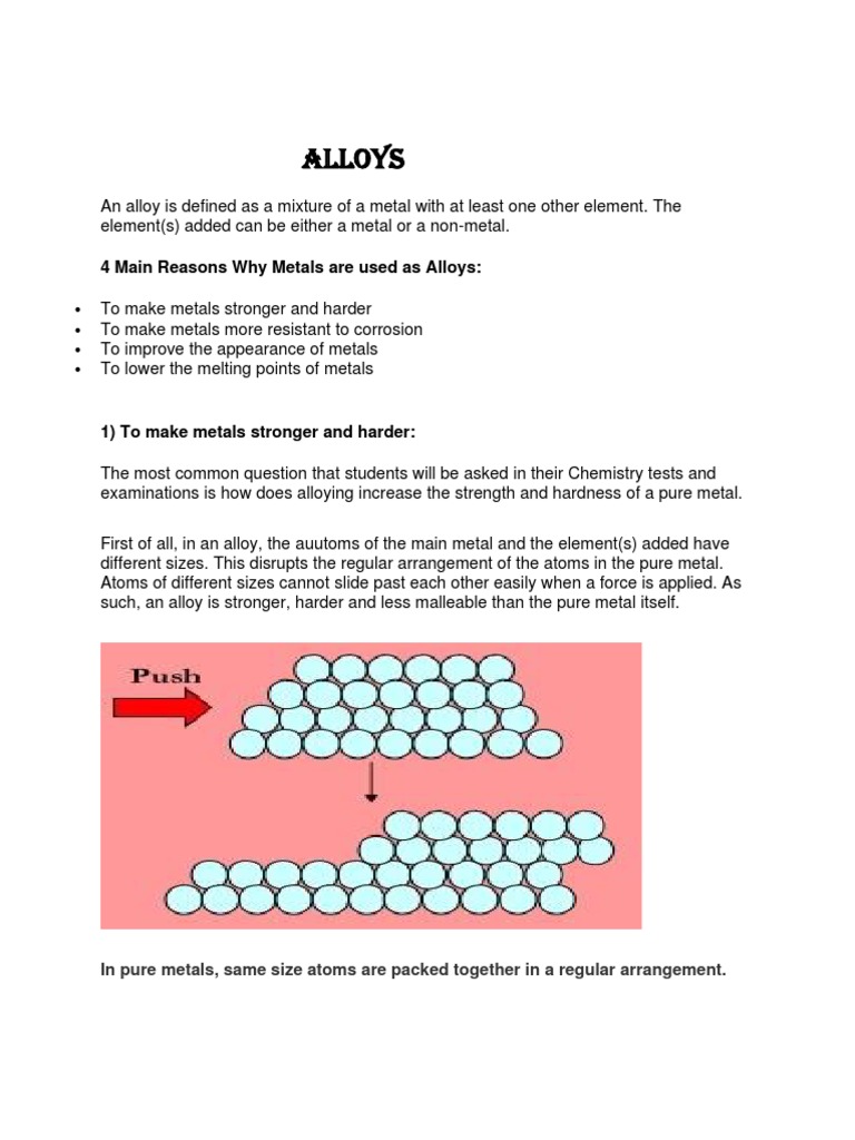 Alloys | PDF | Alloy | Metals