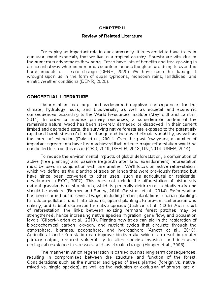 Capstone Project - Chapter 2 - RRL | PDF | Deforestation | Climate Change