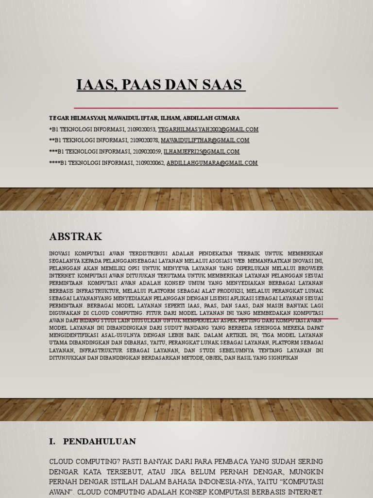 IaaS, PaaS Dan SaaS | PDF