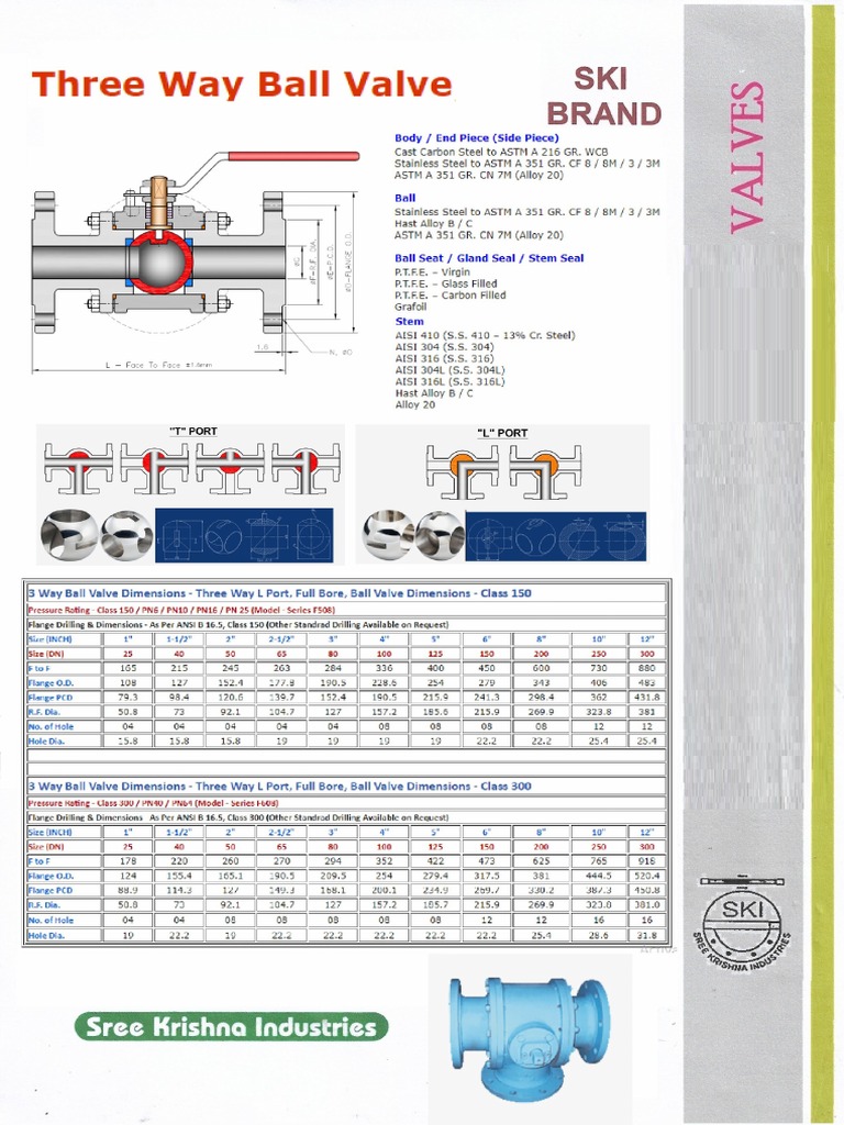 Three Way Ball Valve | PDF