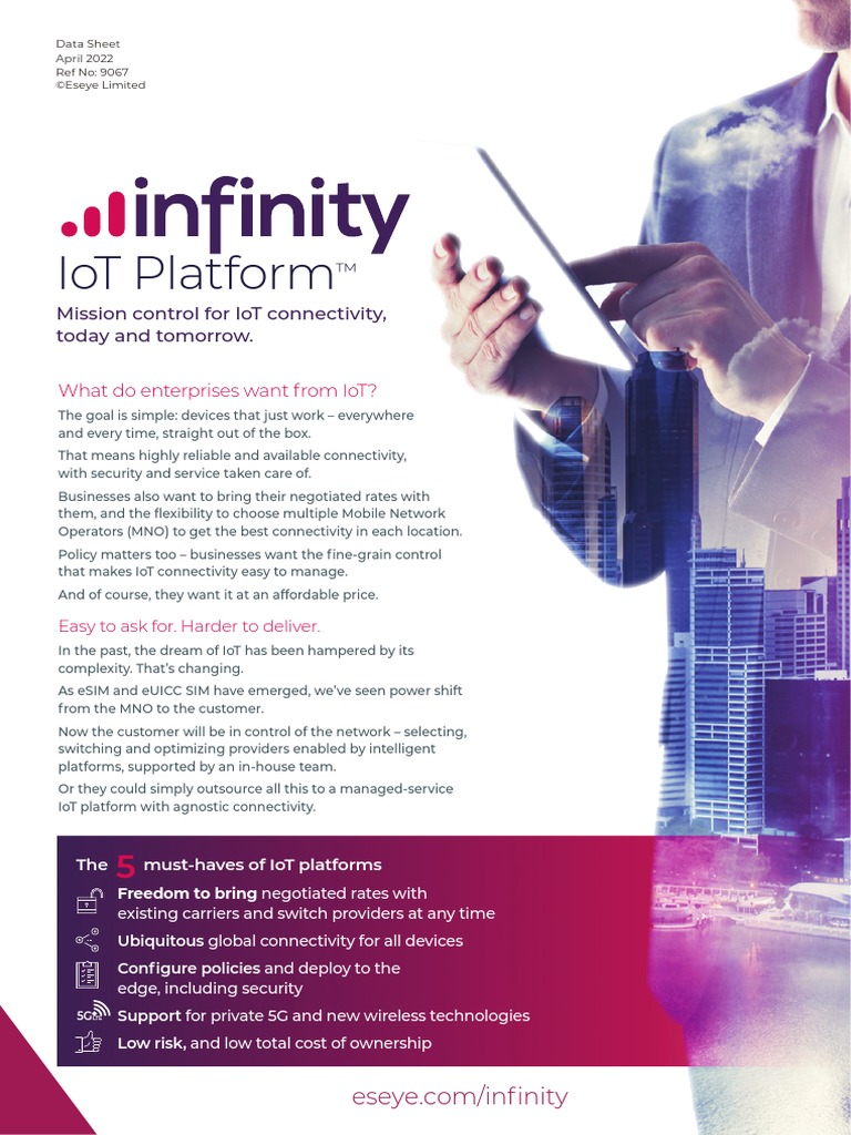 Eseye Infinity Data Sheet | PDF | Internet Of Things | Computer Network