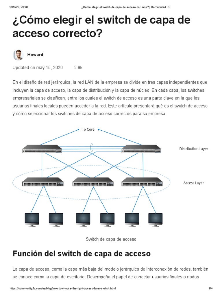 ¿Cómo Elegir El Switch de Capa de Acceso Correcto - Comunidad FS | Descargar gratis PDF ...