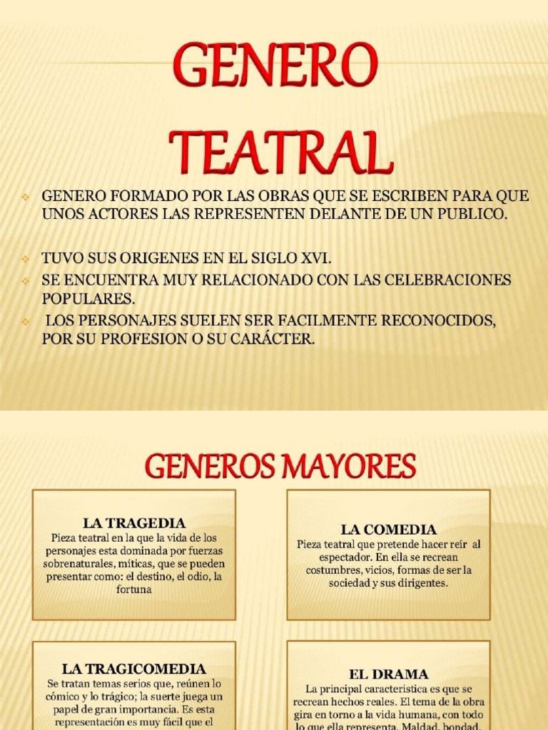 Generos Del Teatro | PDF