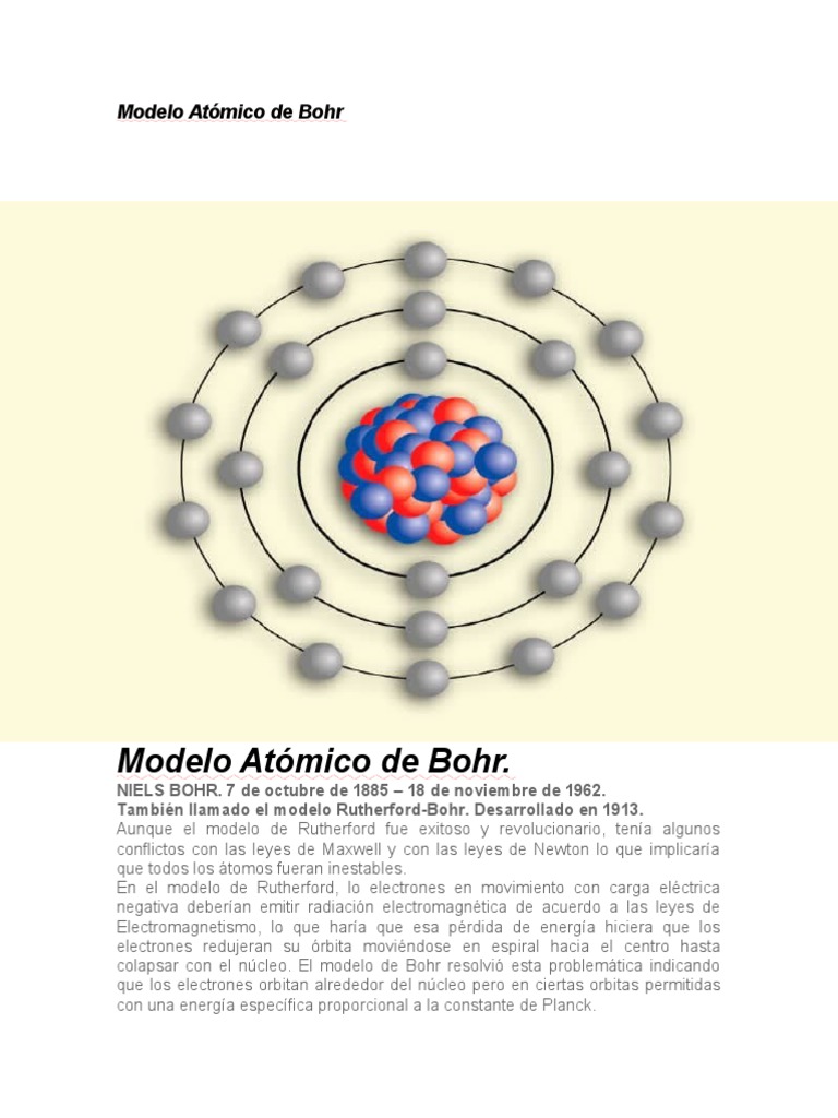 Modelo Atómico de Bohr: Características y Orígenes | PDF | Electrón ...