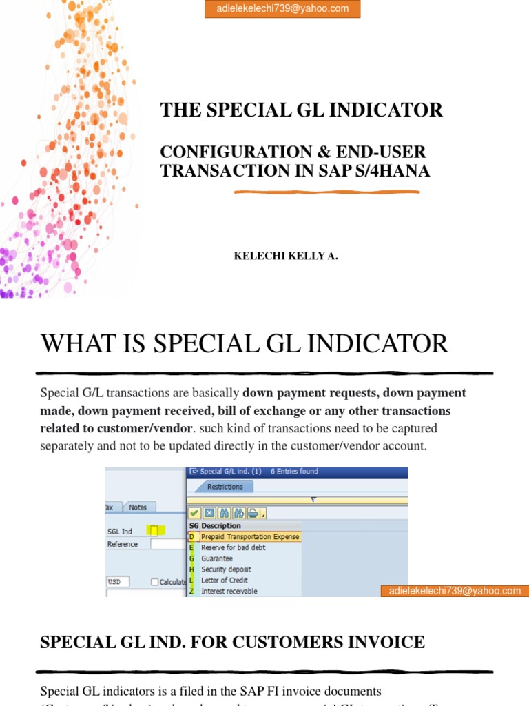 The Special GL Indicator Sap Hana | PDF | Invoice | Software