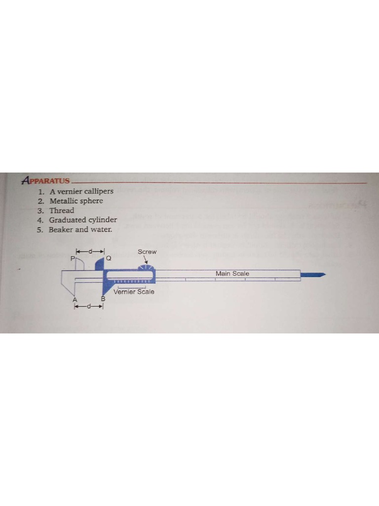 Vernier Caliper Diagram | PDF
