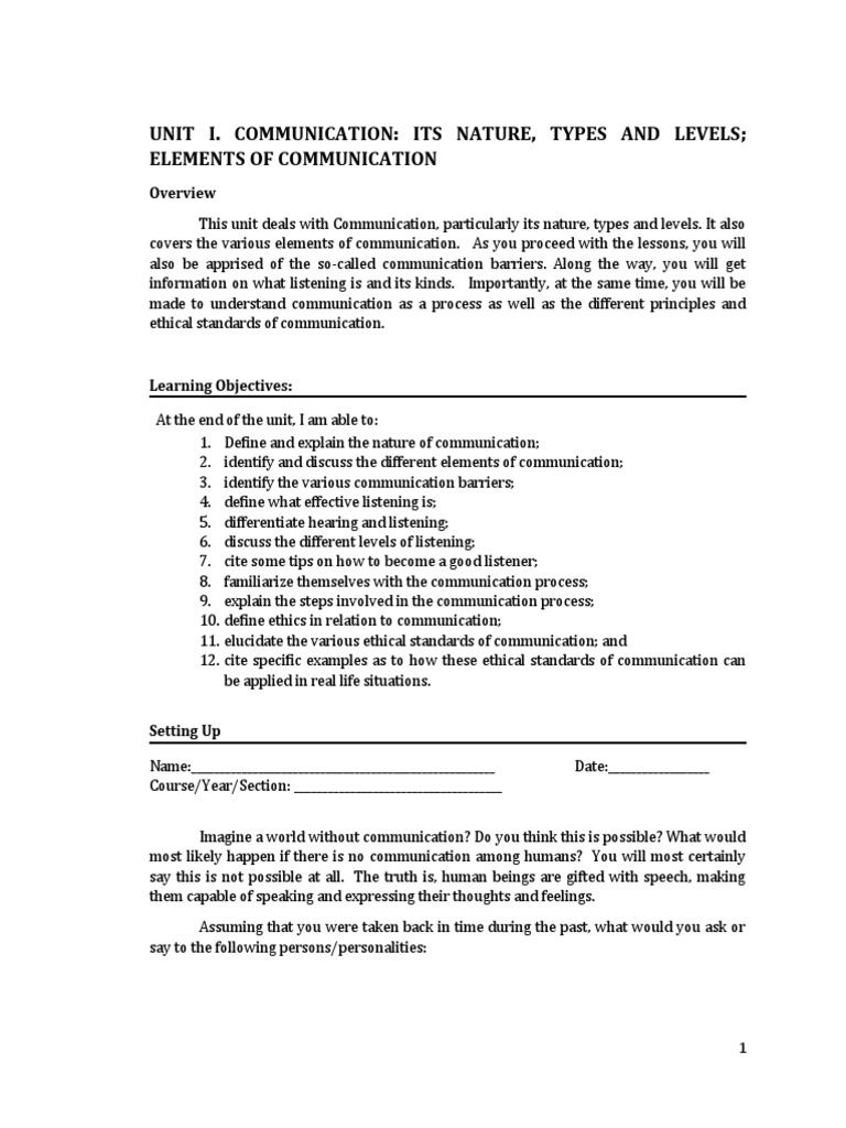 Module GE 5 Final | PDF | Communication | Nonverbal Communication
