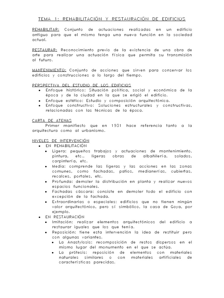 Rehabilitación y Restauración de Edificios | PDF | Hormigón | Ladrillo