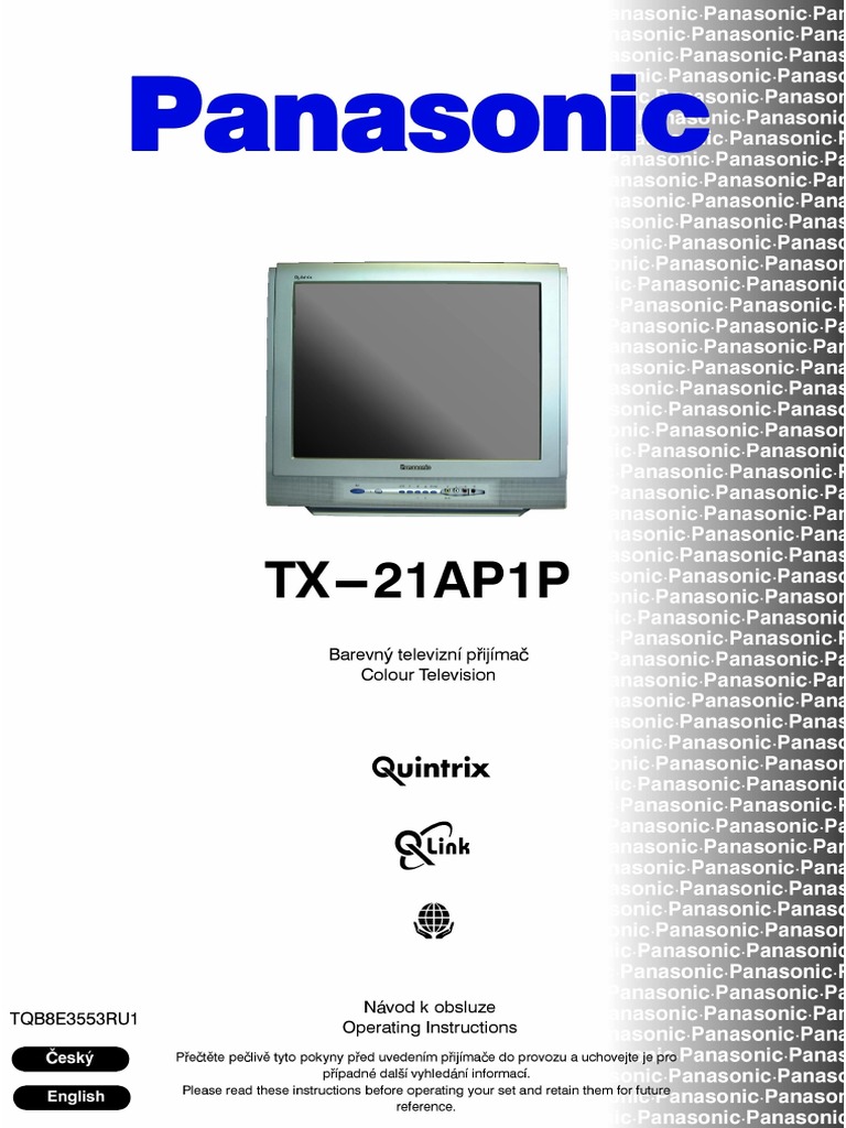 TV CRT Panasonic Quintrix TX-21AP1P (2004) | PDF