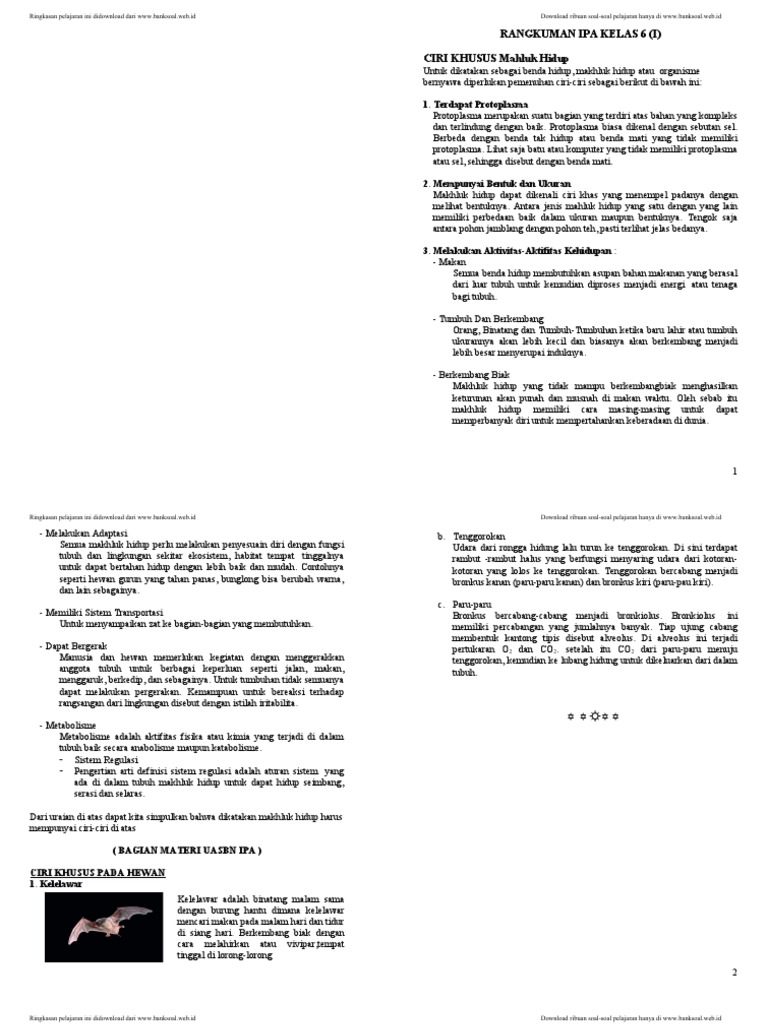 Adaptasi Mahluk Hidup | PDF | Kajian Bahasa Asing | Sains & Matematika