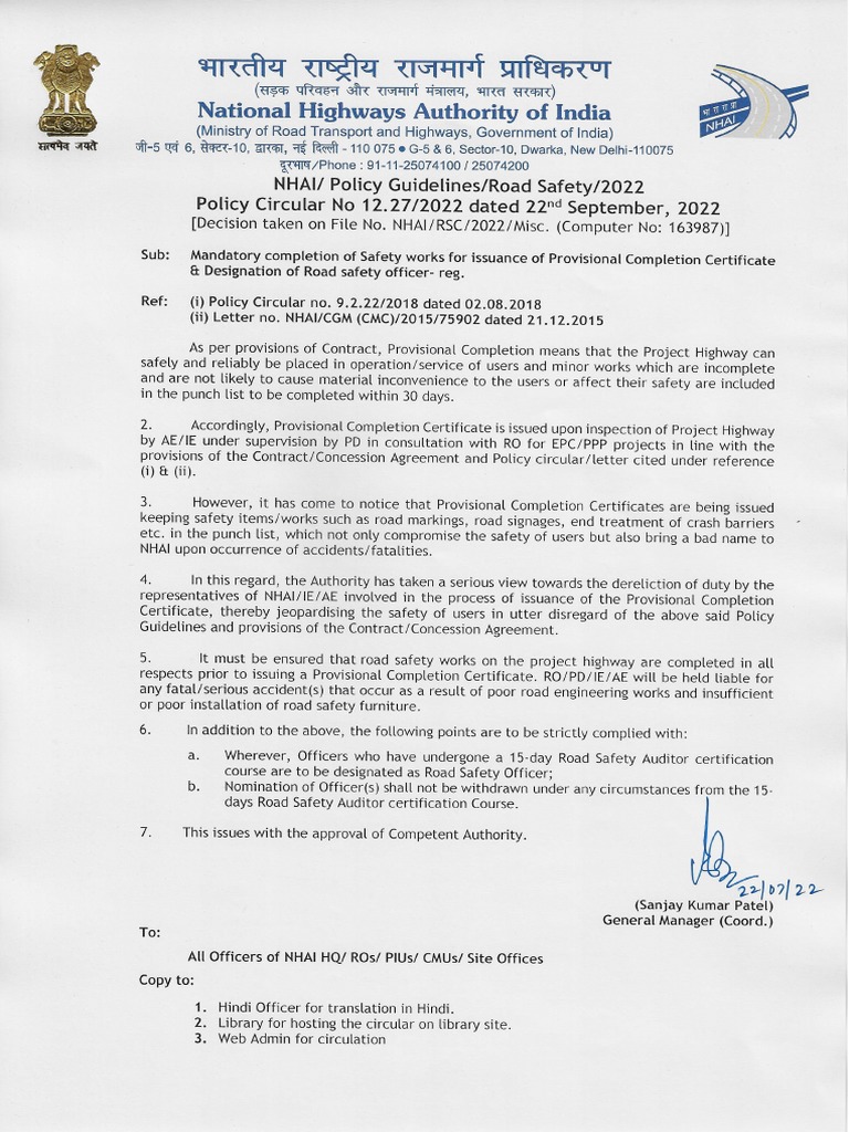 Policy Circular No. 12.27 | PDF