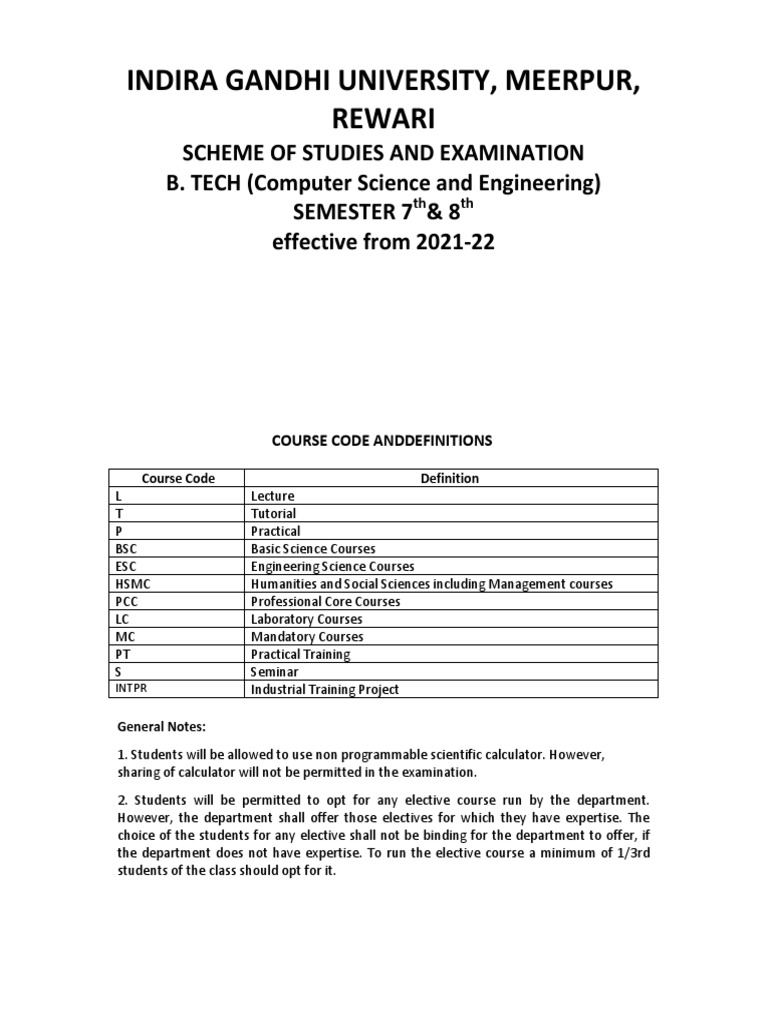 B.Tech CSE 4th Year - Revised1 | PDF | Security | Computer Security