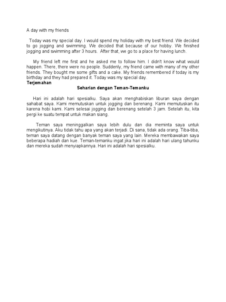 Cerpen Bahasa Inggris | PDF