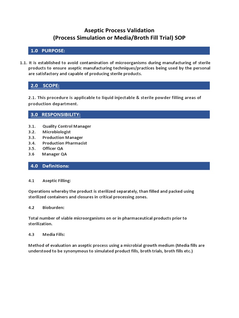 Aseptic Process Validation | PDF