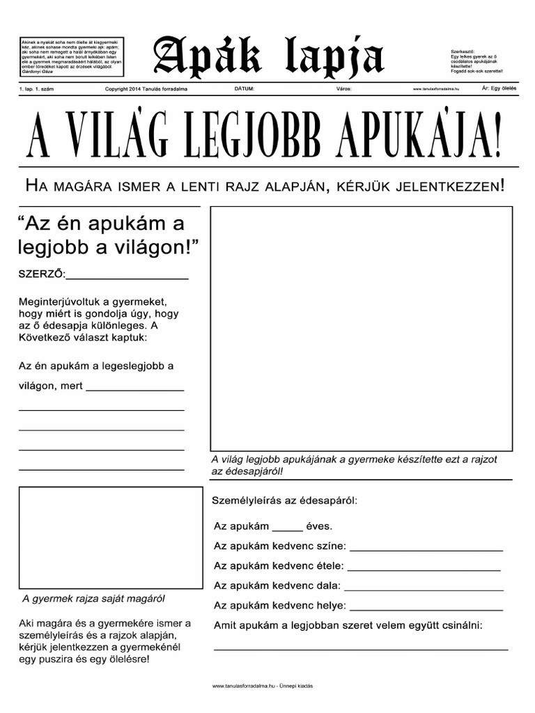 Apák Napi Újság | PDF Apák Napi Újság | PDF