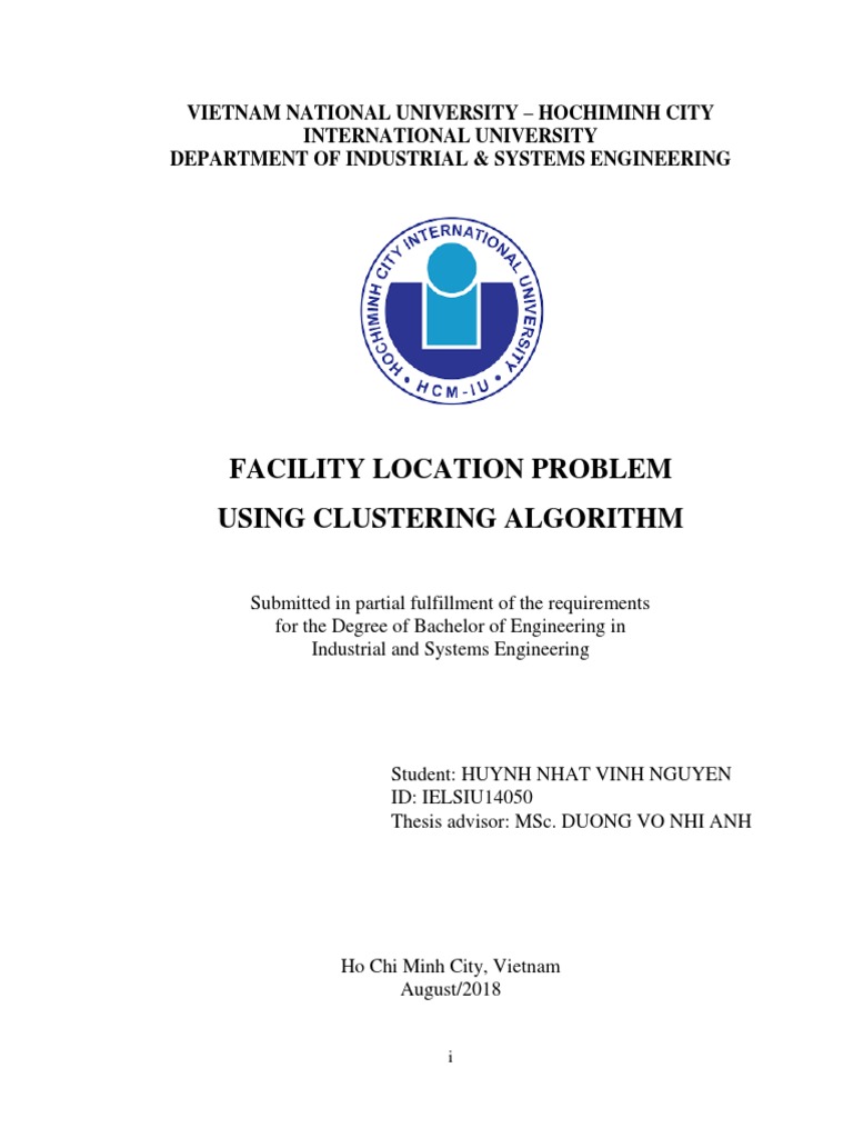 Facility Location With Clustering Algorithm | PDF | Cluster Analysis Facility Location With Clustering Algorithm | PDF | Cluster Analysis