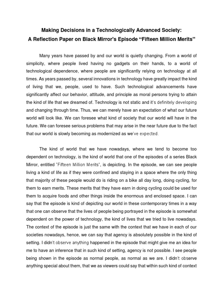 Decisions in Black Mirror's "Fifteen Million Merits" | PDF