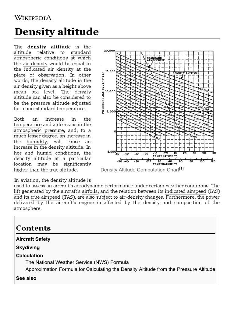 Density Altitude | PDF