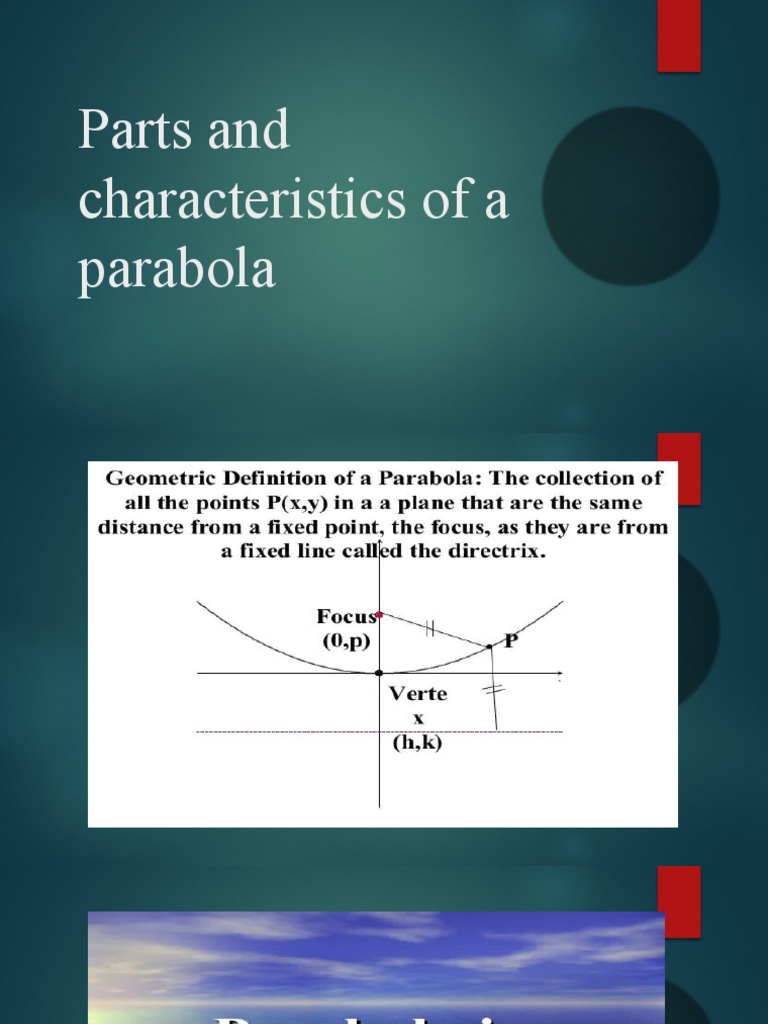 Parts and Characteristics of A Parabola | PDF | Mathematical Objects ...