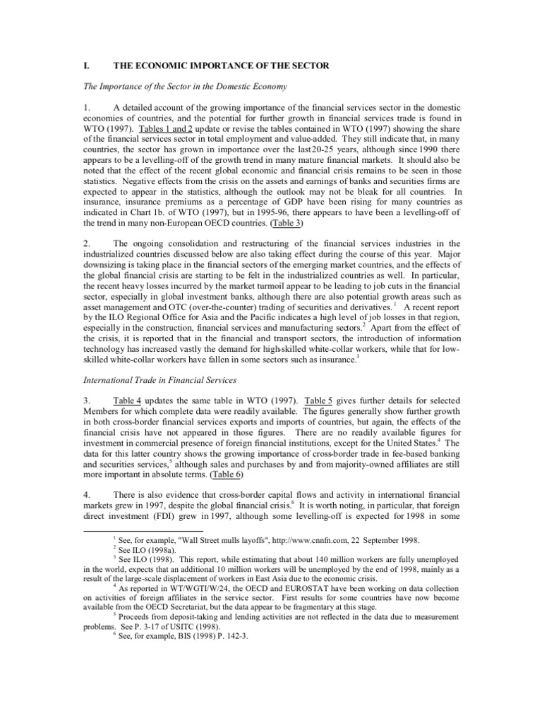 The Economic Importance of The Sector | PDF | Foreign Direct Investment ...