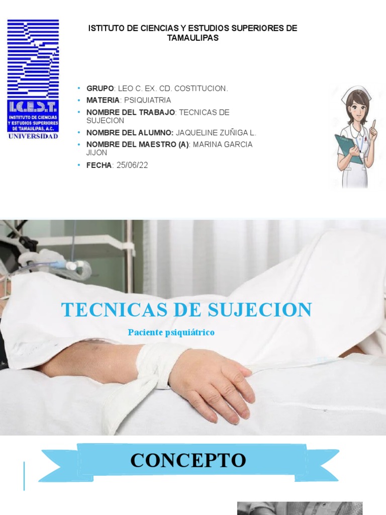 Técnica de Sujeción Paciente Psiquiatrico | PDF
