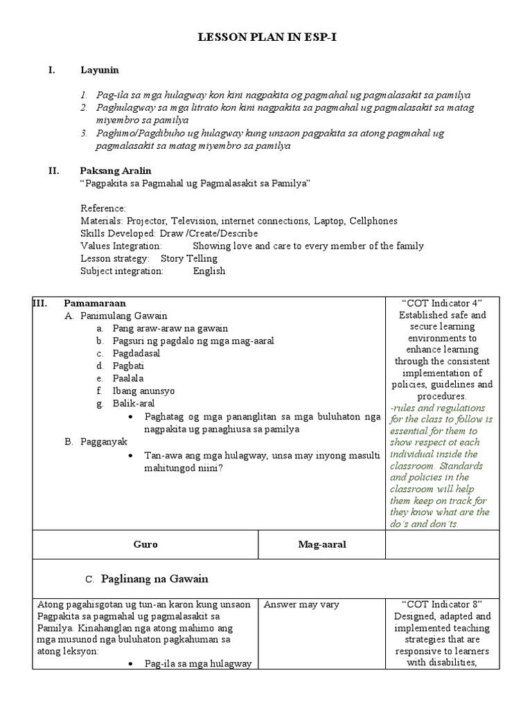Lesson Plan For Rpms | PDF