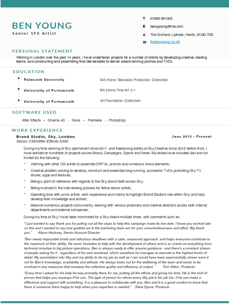 CV Ben Young 2022 | PDF