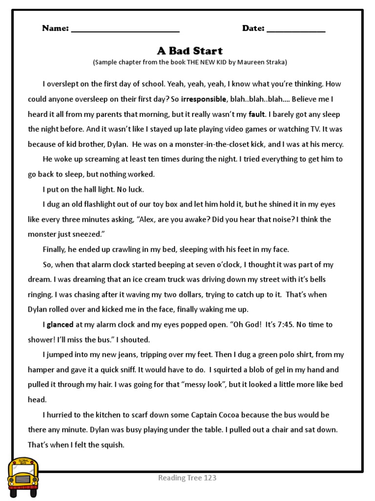 A Bad Start: (Sample Chapter From The Book THE NEW KID by Maureen ...
