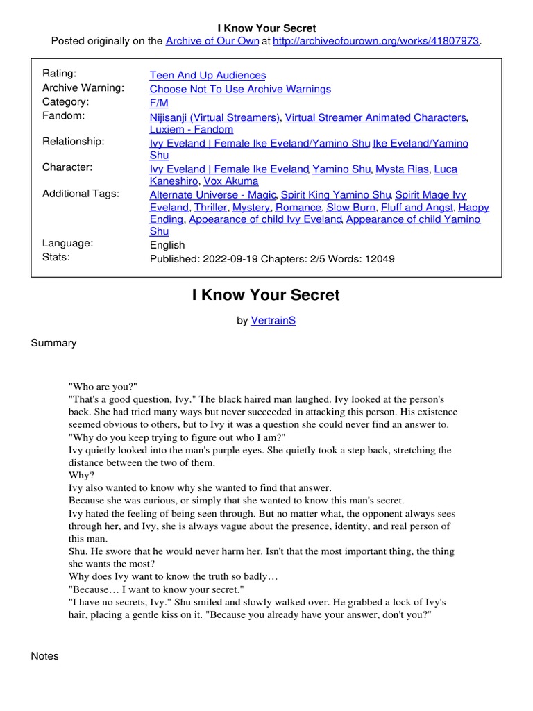 I Know Your Secret | PDF | Magician (Fantasy)