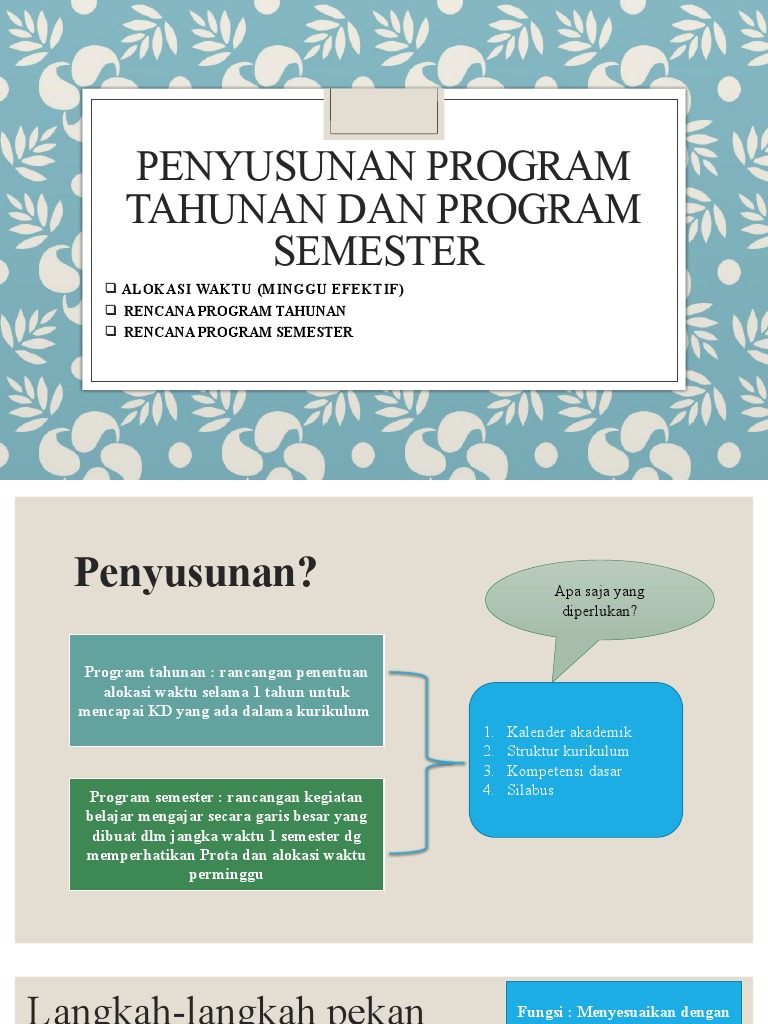 3.penyusunan Program Tahunan Dan Program Semester | PDF
