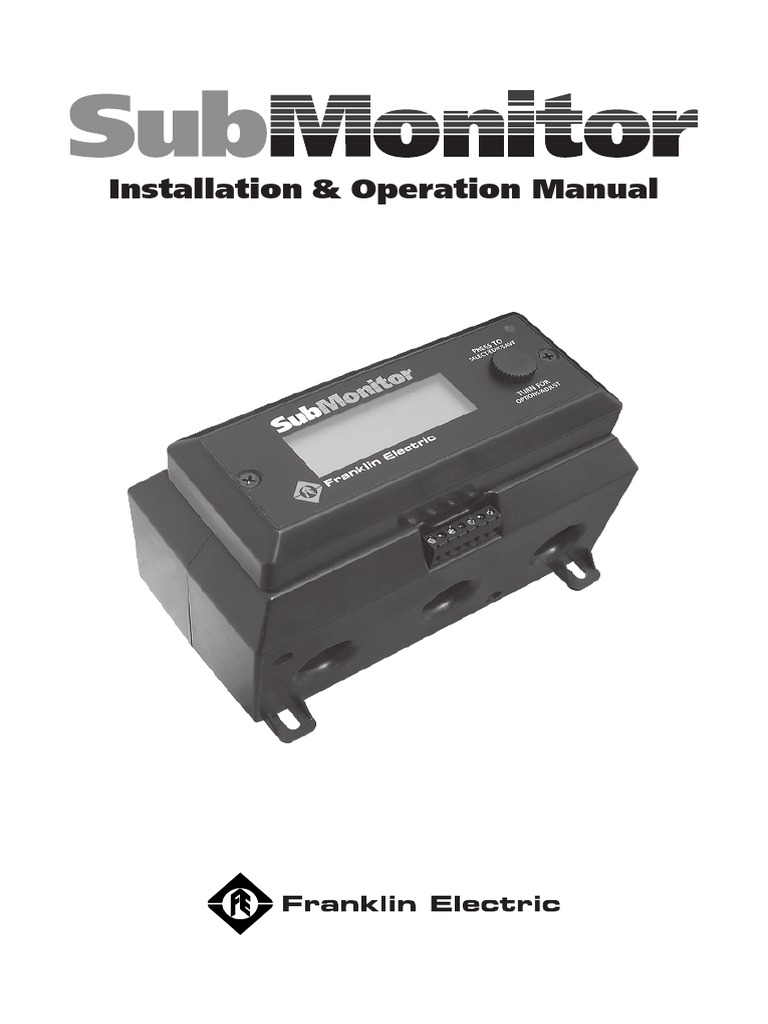 SubMonitor Manual | PDF | Electric Motor | Mains Electricity