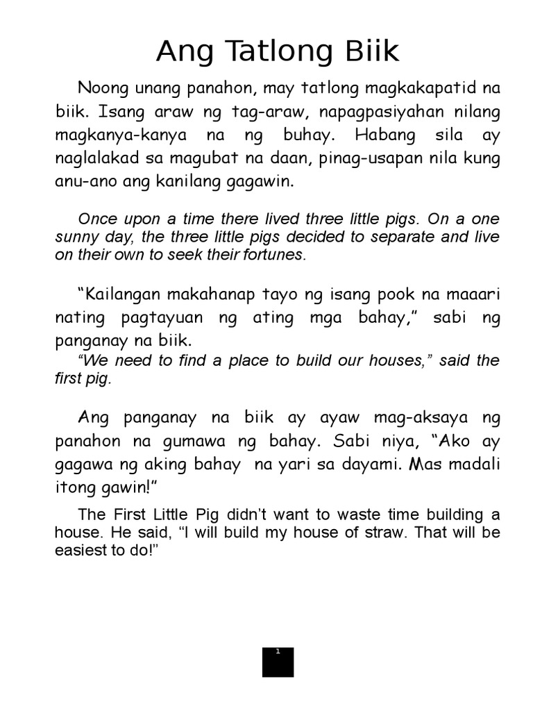 Ang Tatlong Biik - Compress | PDF