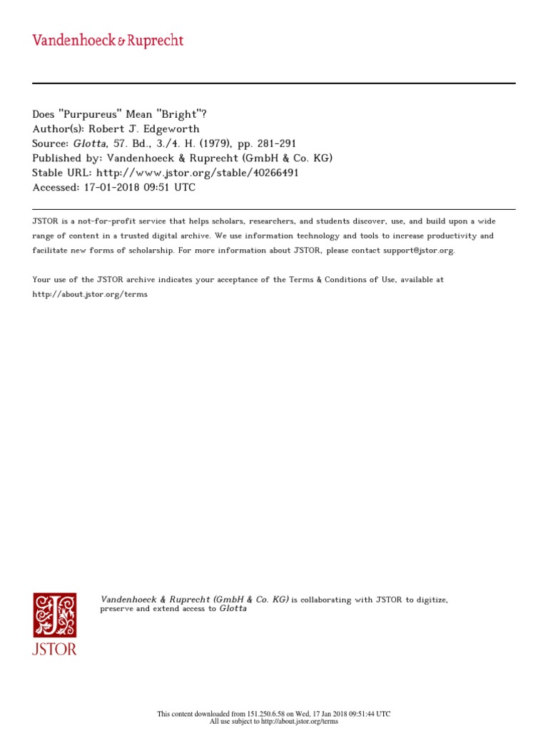 "Purpureus" Color Meaning Analysis | PDF | Virgil | Ovid