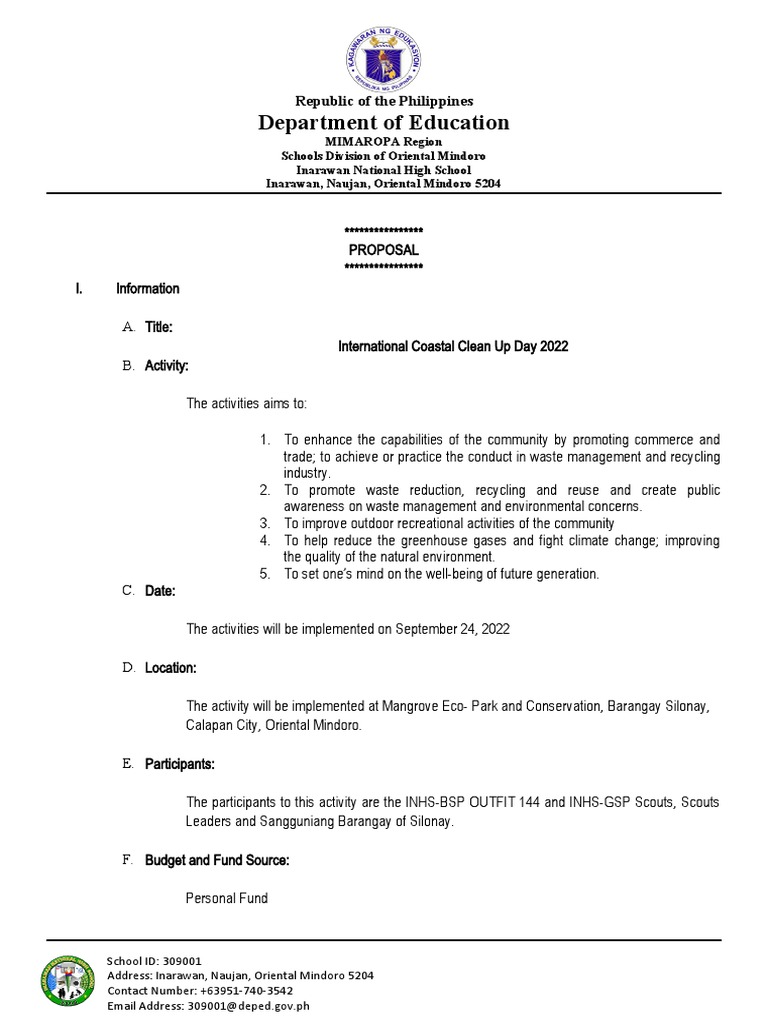 Icc Proposal | PDF | Coast | Natural Environment