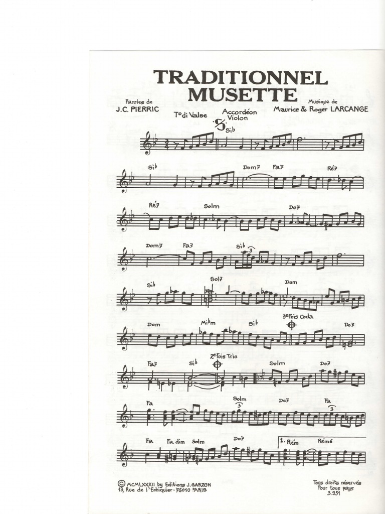 Traditionnel Musette (Valse) | PDF