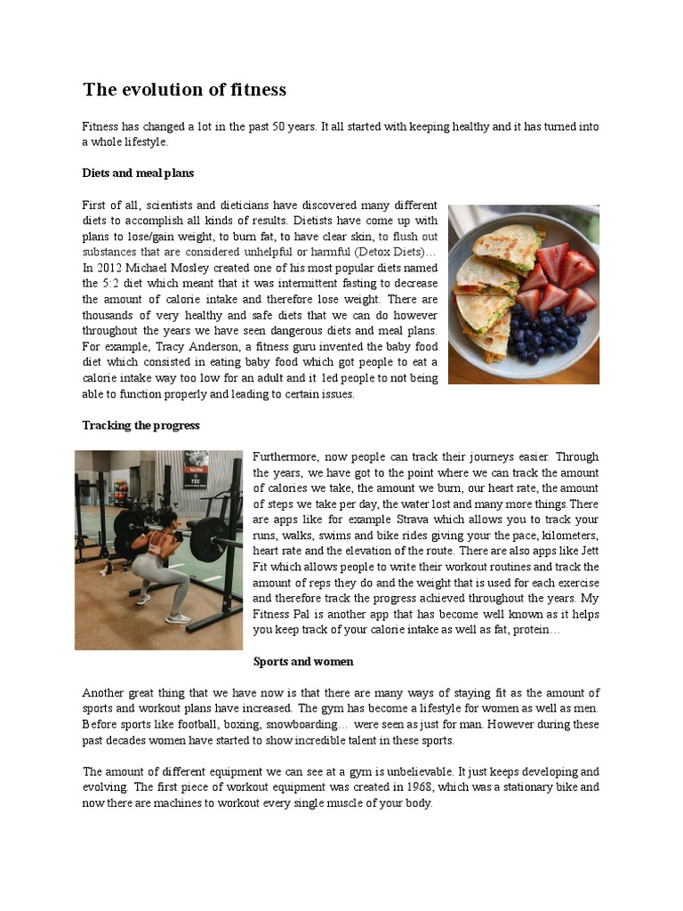 Fitness Evolution Research Paper | PDF | Physical Fitness | Dieting