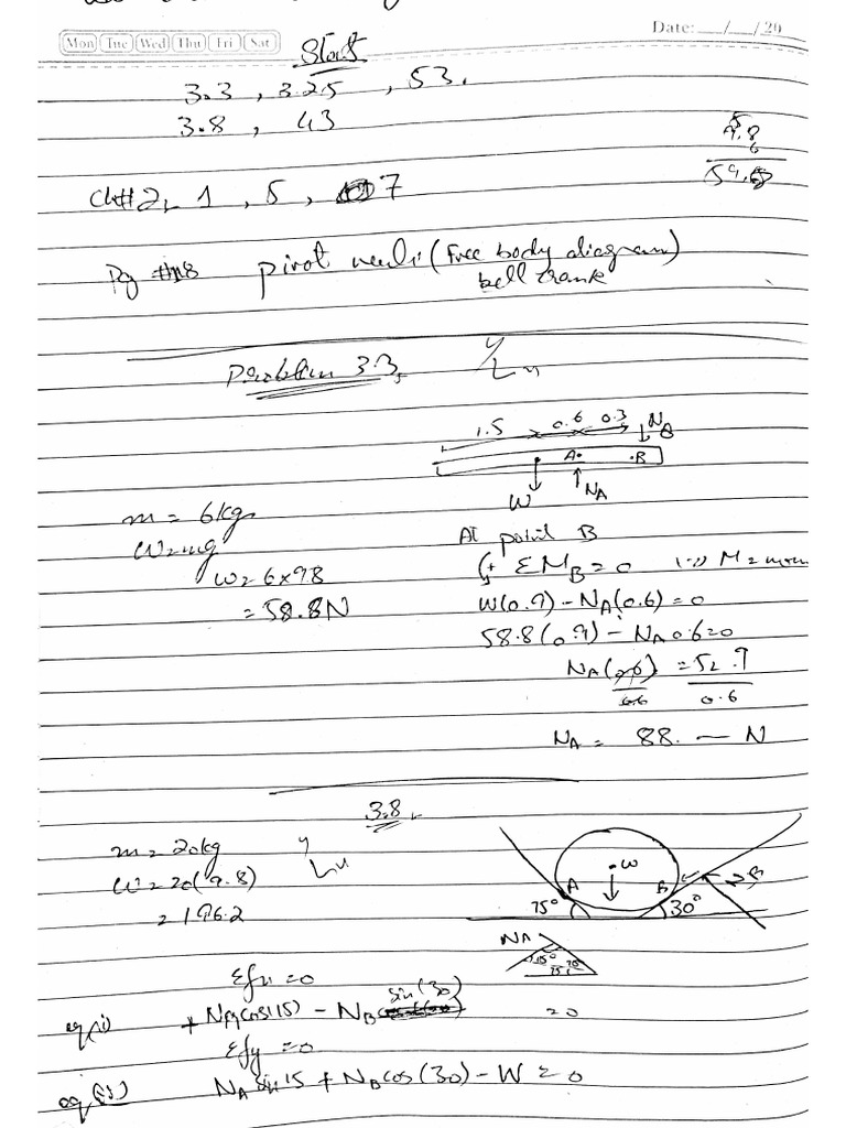 Statics 3rd Chapter Problems | PDF