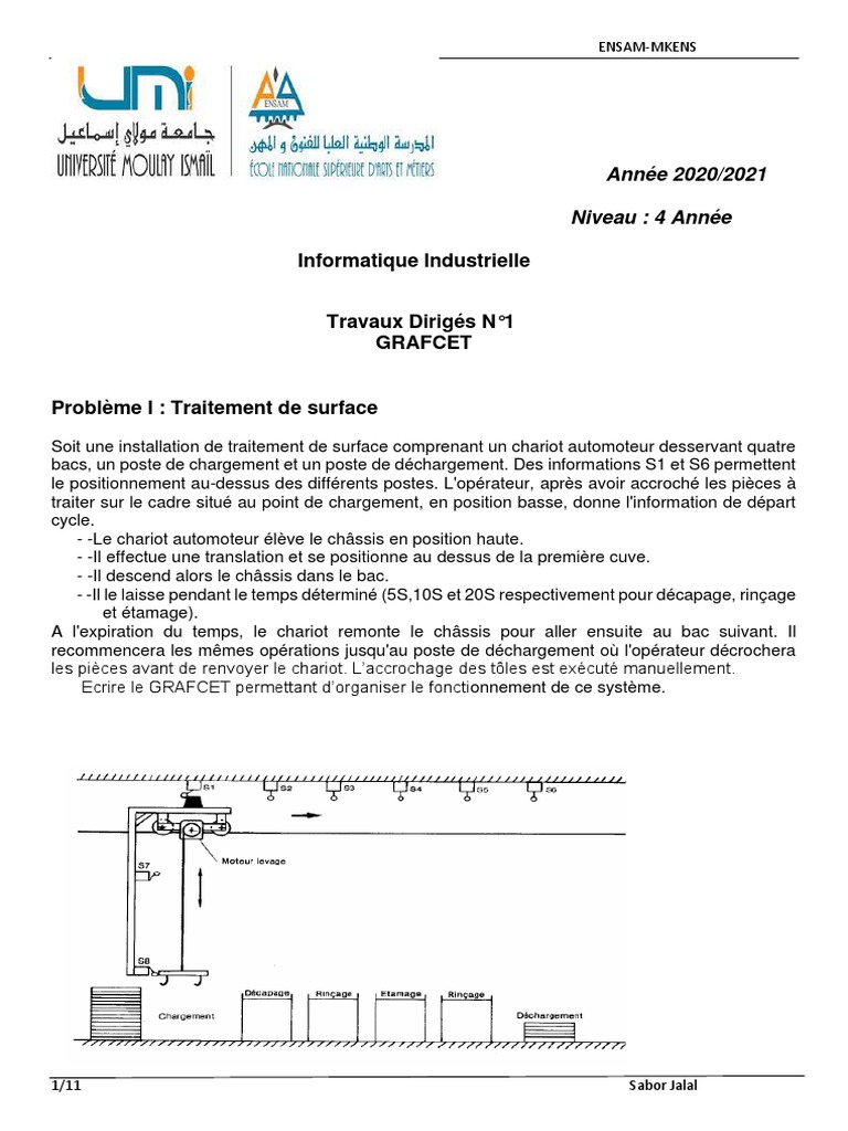TD1-Informatique Industrielle-2020-2021 | PDF | Soupape | Capteur