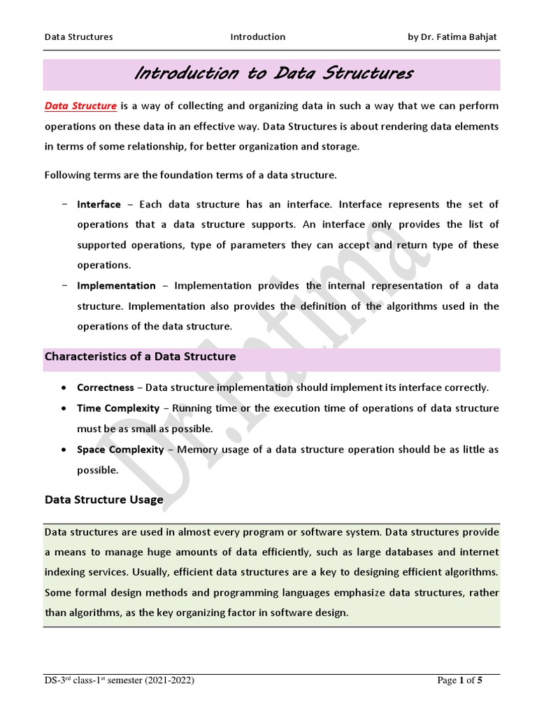 1 Introduction Pdf Data Structure Algorithms 9078