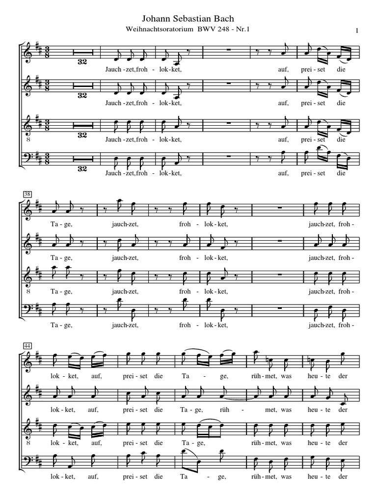 Bach - Weihnachtsoratorium Nr.01 | PDF