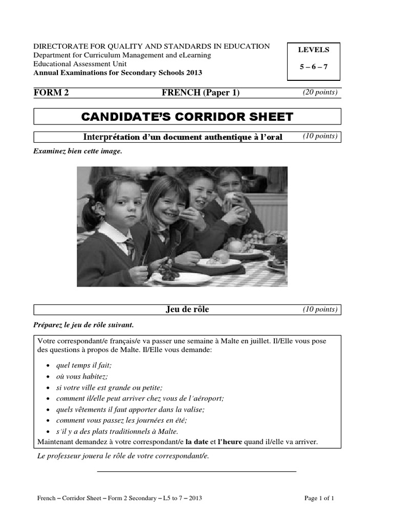 French f2 2013 | PDF | Career & Growth | Language Arts & Discipline