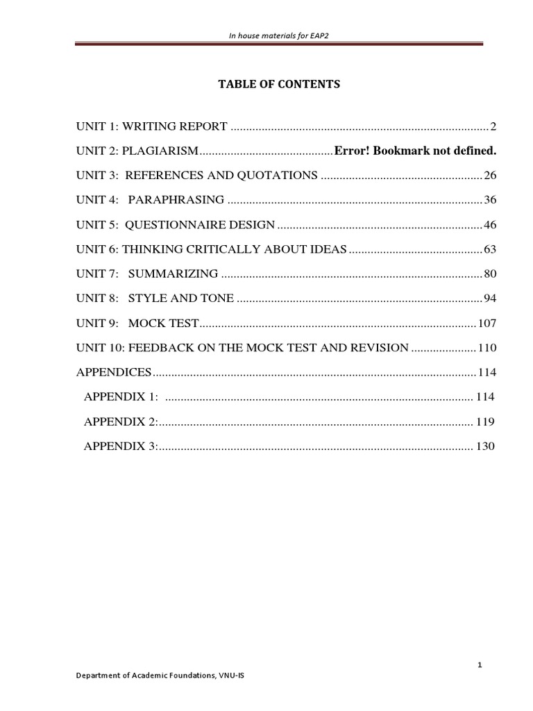 English For Academic Purposes - Writing Textbook | PDF | Plagiarism ...