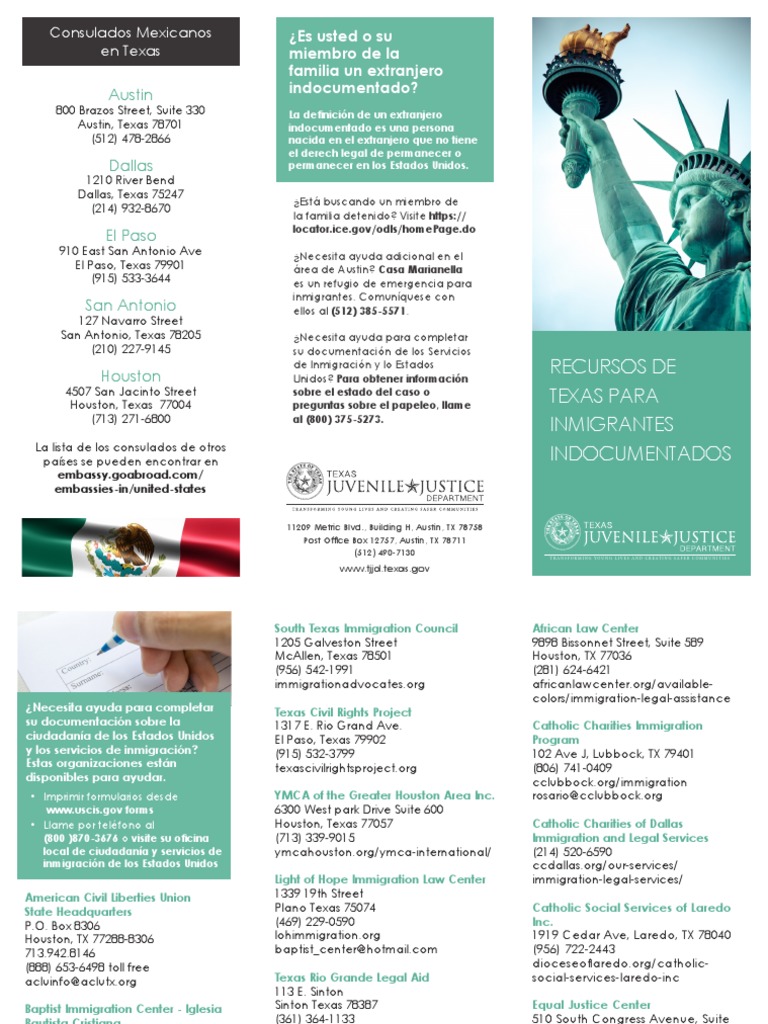 Recursos para Inmigrantes en Texas | PDF