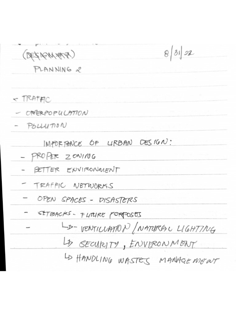 PLANNING 2 Notes ELEMENTS OF URBAN DESIGN | PDF