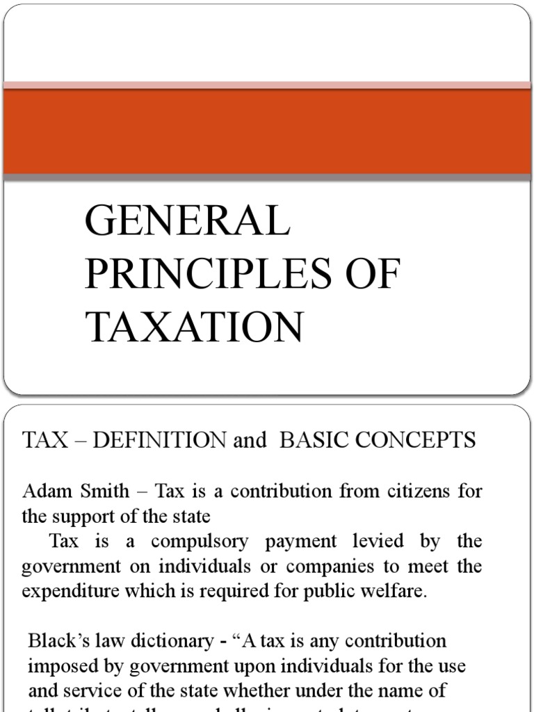 General Principles | PDF | Taxes | Excise